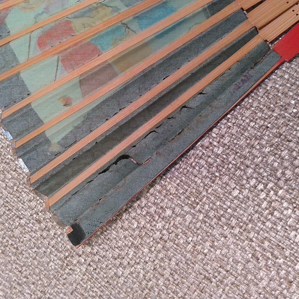 2 Vintage Japanese Hand Fans - Occupied Japan - Gem